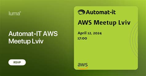 Vladyslav Melnyk On Linkedin Automat It Aws Meetup Lviv · Luma