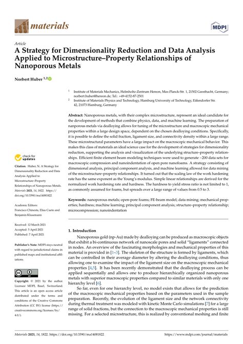 Pdf A Strategy For Dimensionality Reduction And Data Analysis Applied To Microstructure