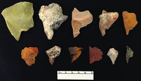 Expedient Chipped Stone Winged Flake Artifacts And Fragments From East