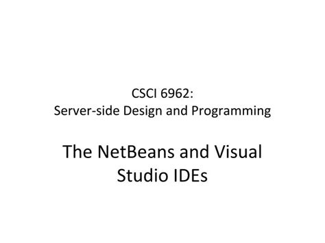 Ppt Csci 6962 Server Side Design And Programming Powerpoint Presentation Id5097199