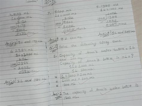 Maths Notebook Work