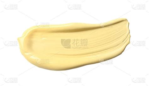 黄色校正遮瑕膏的笔画孤立在白色上素材 花瓣网