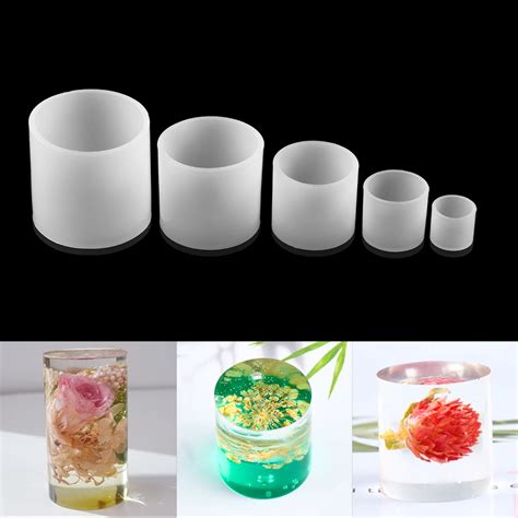 실린더 화이트 투명 실리콘 몰드 수지 캔들 몰드 크리스탈 접착제 주조 몰드 쥬얼리 다육 식물 클레이 냄비 몰드 만들기보석 도구 And 장비 Aliexpress
