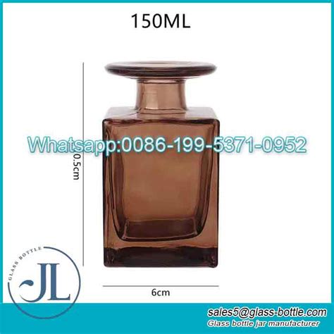Custom 150ml Square Brown Glass Aromatherapy Diffuser Bottle