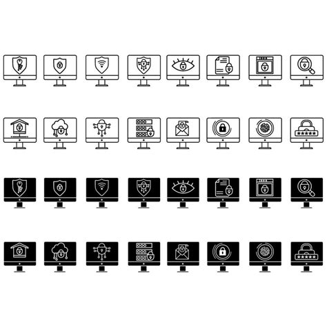 Password Icon Set Protection Illustration Sign Collection Security Symbol Or Logo 54652594