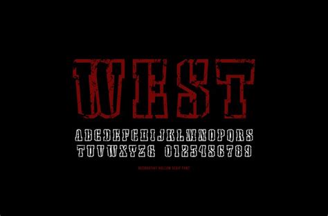 Stencil Plate Serif Font Royalty Free Vector Image