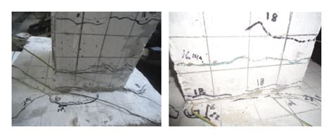 A Crack Pattern On Monolithic Column B Crack Pattern On Pc I C