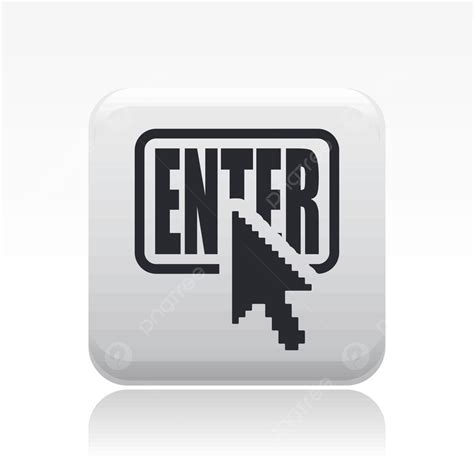 Vector Illustration Of Single Enter Icon Click Computer Enter Vector