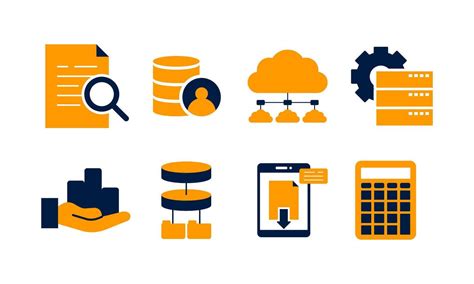 Data Analytics Icon Set Big Data Analysis Technology Symbol 46342717