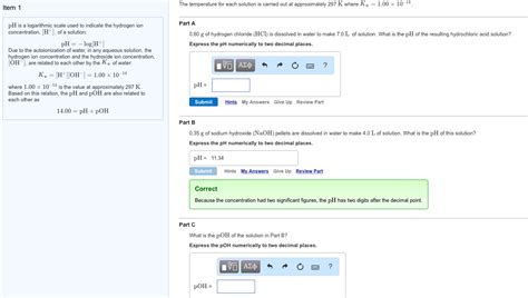 Solved PH Is A Logarithmic Scale Used To Indicate The Chegg Com
