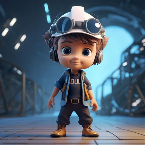 Premium Ai Image Cute Engineer
