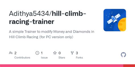 Github Adithya5434hill Climb Racing Trainer A Simple Trainer To Modify Money And Diamonds In