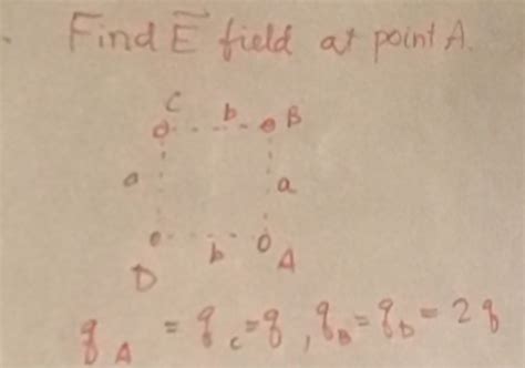 Solved Find E Field At Point A Chegg Com