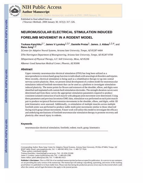 Pdf Neuromuscular Electrical Stimulation Induced Brain Patterns To Decode Motor Imagery