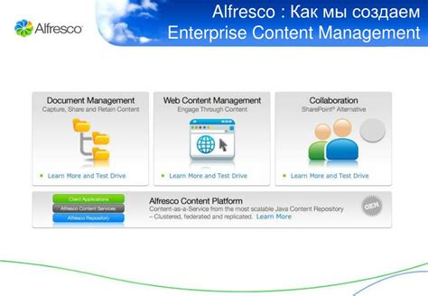 ppt alfresco система управления контентом ЕСМ powerpoint presentation