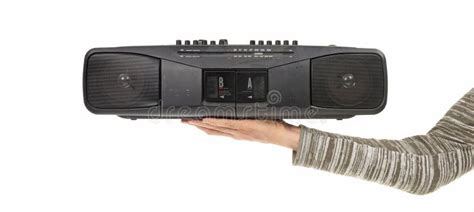 Old 1980s Cassette Deck With Radio Fm And Am And Two Cassette Players