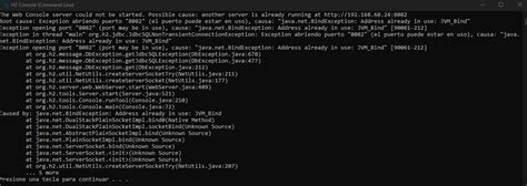 Instalacion Correcta De H2 Pero Con Error De Conexion Para Crear Nueva Base De Datos Java Y