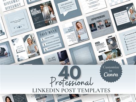 Linkedin Post Templates Editable In Canva Professional Post Templates Linkedin Engagment Posts