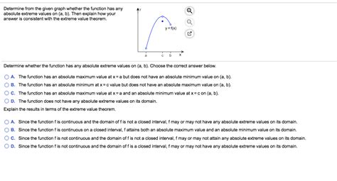 solved determine from the given graph whether the function