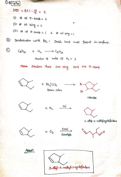 [solved] Question Deduce The Structure Of An Unknown Compound A C8h14 Course Hero