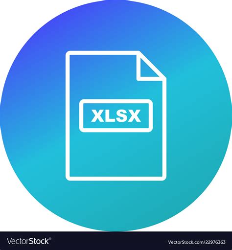 Xlsx Icon Royalty Free Vector Image Vectorstock