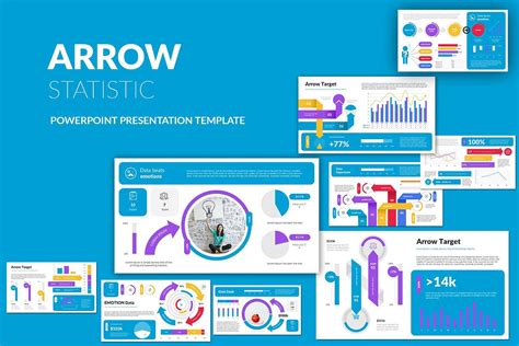 Arrow Statistic Powerpoint Presentation Template Digitaldynamo Medium