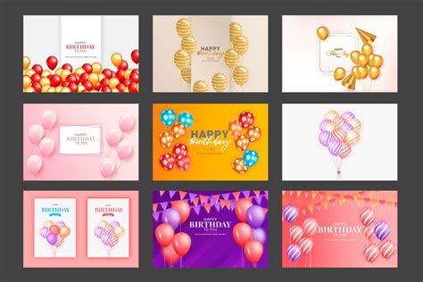 Birthday Wish Card Set Graphic By Tanu · Creative Fabrica