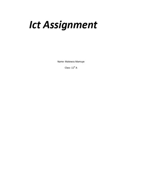 ict assignment wps office pdf information system system