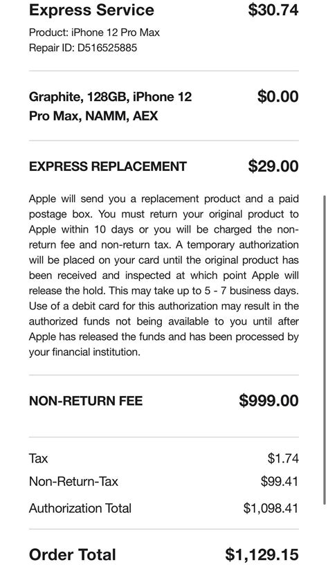 I Am Trying To Do An Express Replacement For My 12 Pro Max I Am