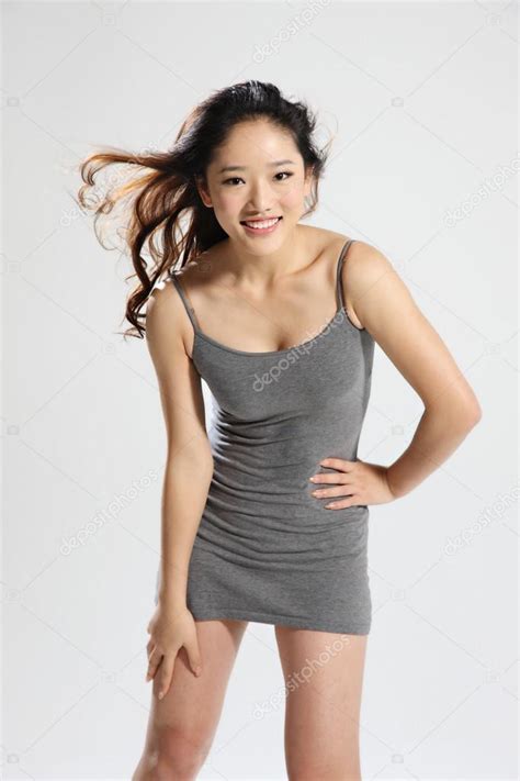 Portrait Of Sexy Asian Woman In Dress Stock Photo Viewstock