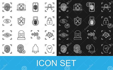 Set Line Face Recognition Rejection Voice Fingerprint With Lock