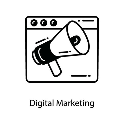 Digital Marketing Doodle Icon Design Illustration Marketing Symbol On