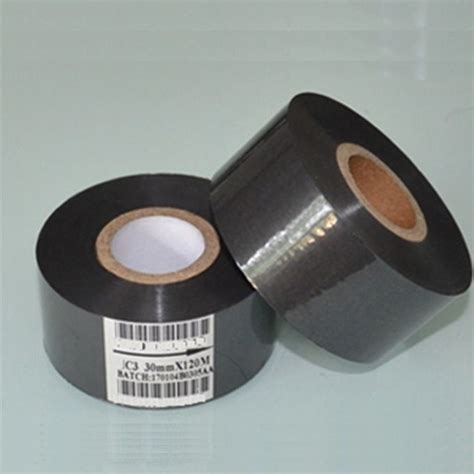 Black 30mm Width 120m Length Hot Stamping Foil Date Coding Ribbon With Msds Certification