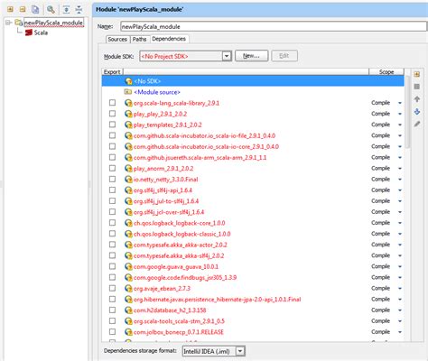 Playframework 20 Intellij 12 Module Depenencies All Red No Path