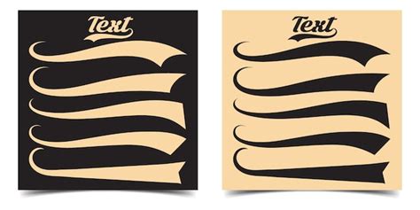 Swoosh 및 Swash 타이포그래피 꼬리 모양 Swishes 꼬리 컬렉션에 밑줄 프리미엄 벡터