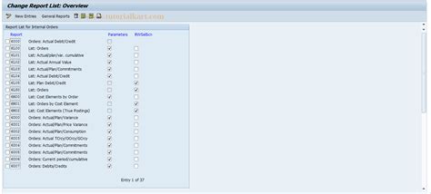 OKR SAP Tcode Report List For Internal Orders OKR SAP Tcode Report List For Internal Orders