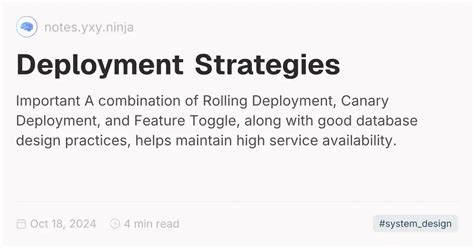 Deployment Strategies