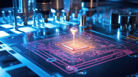 Production Of A Modern Microprocessor Stock Image Image Of Quantum Electronic 290719817