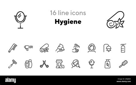Hygiene Line Icon Set Stock Vector Image And Art Alamy