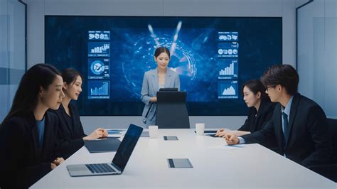 Corporate Team Meeting With Data Analysis Presentation Photo Png Free