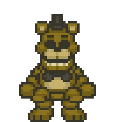 Golden Freddy Pixel Art