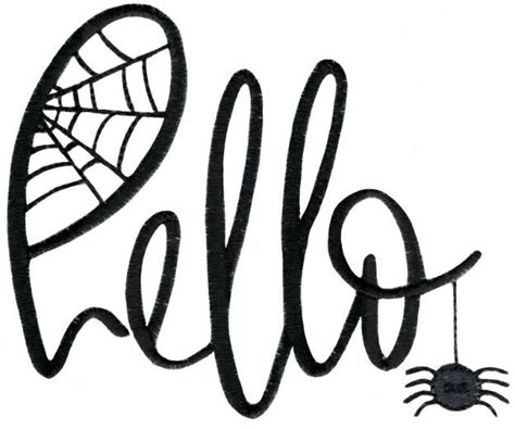 Hello Spider Web Machine Embroidery Design Embroidery Library At