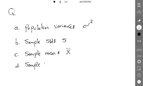 Population Variance Symbol