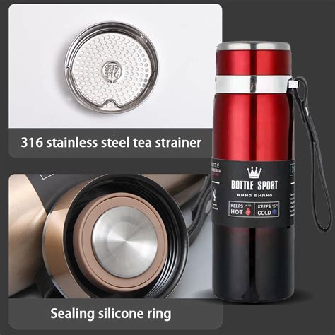 Double Wall Stainless Steel Hotcold Thermos Cup 8001000ml Thermos