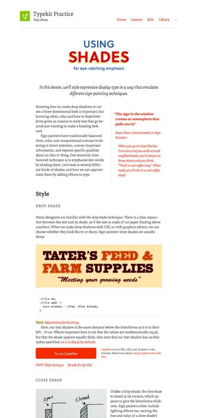 Typekit Practice