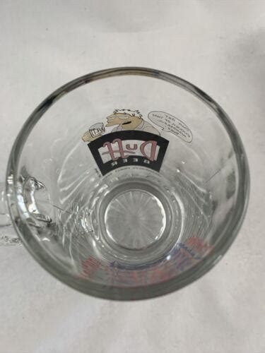 Vintage 1989 The Simpsons Duff Beer Mug 6 Tall Barney Gumble