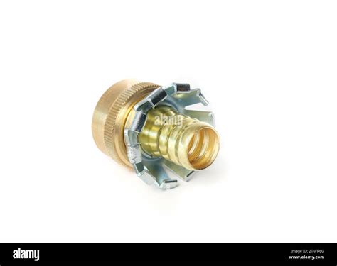 Female Clinch Coupling For Hose End Repair Brass Garden Hose Mender Or