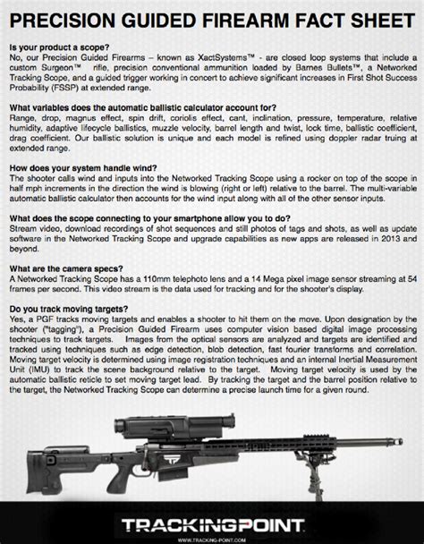 Trackingpoint Presents The Worlds First Precision Guided Rifle Technology Gear Diary