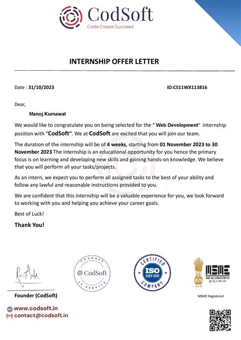 Manoj Kumawat On Linkedin Internship Webdevelopment Codsoft November
