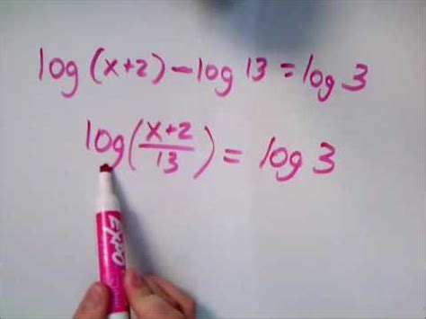 Solving An Equation Involving Logarithms On Both Sides Problem Type 2 YouTube